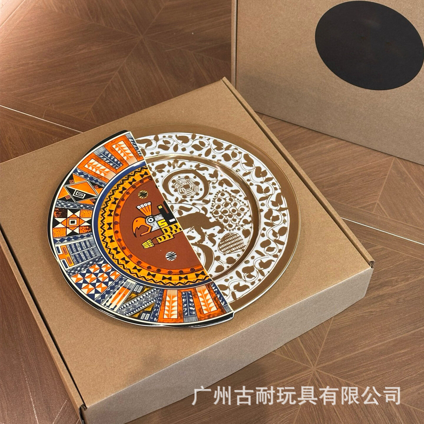 Китайская и западная смешанная тарелка 9inch Западная холодная тарелка Декоративная тарелка Подвесная тарелка Постельная тарелка Мягкий декоративный аксессуар Подарок