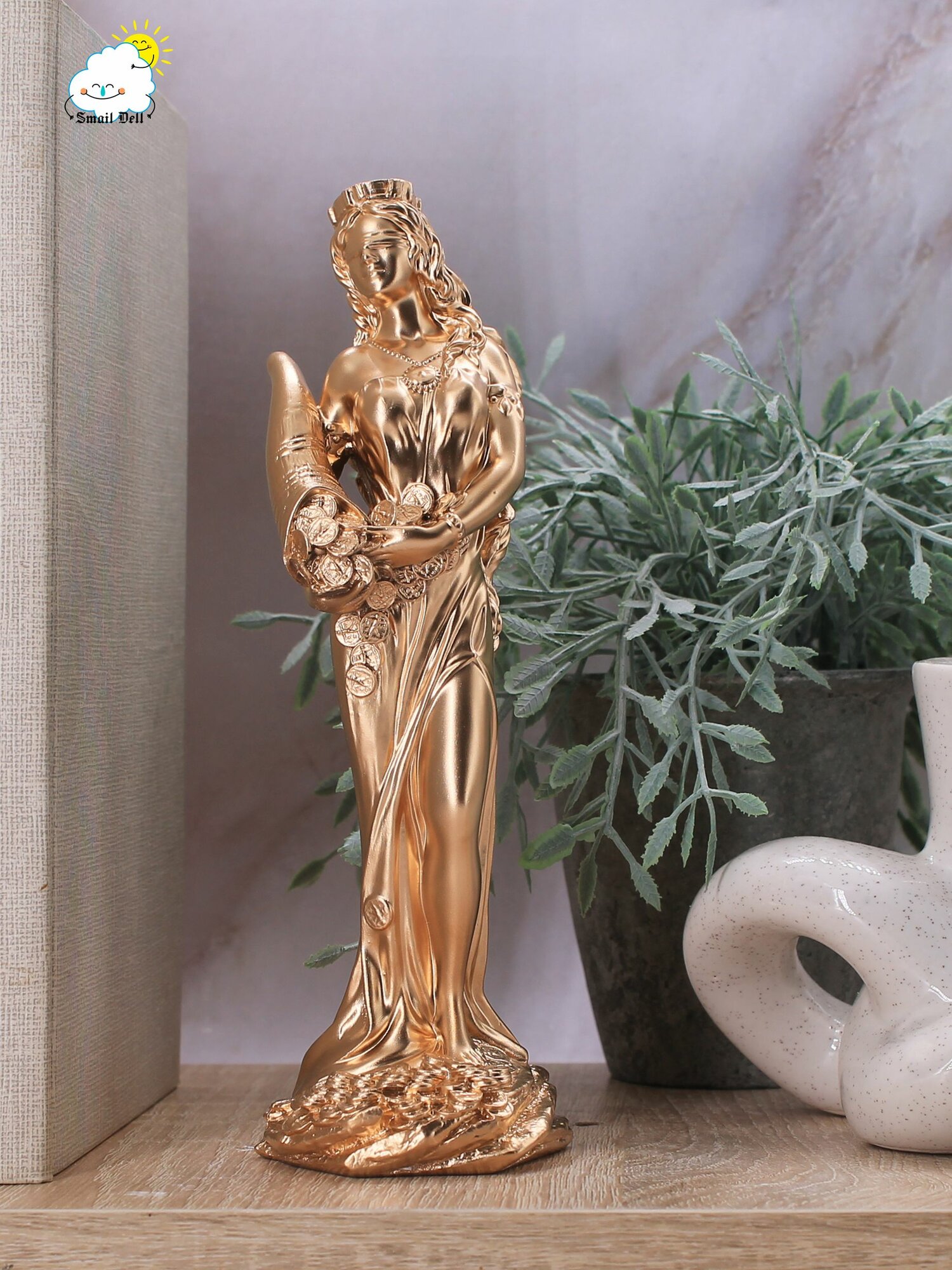 Статуэтка Фортуна Богиня удачи , 18 см , гипс , цвет бронза светлая