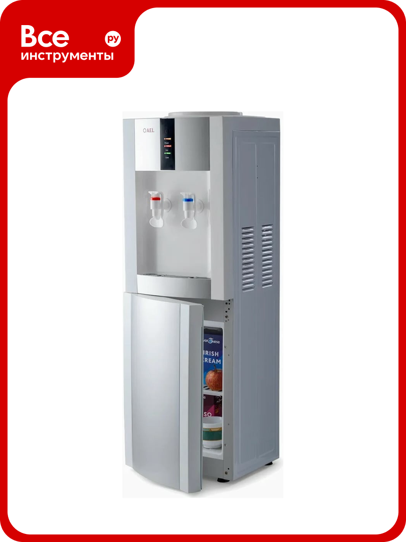 Кулер для воды AEL 47 LDc white/silver с шкафчиком AEL00309