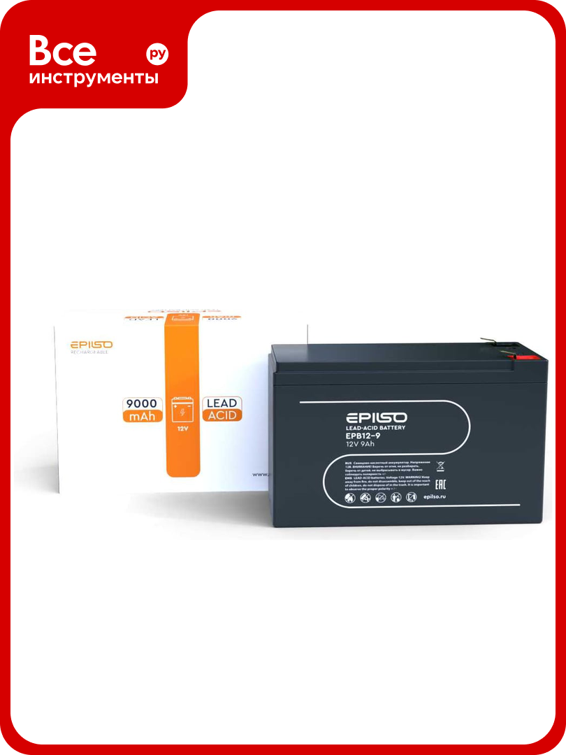 Свинцово-кислотный аккумулятор 12V 12Ah Epilso EPB12-12