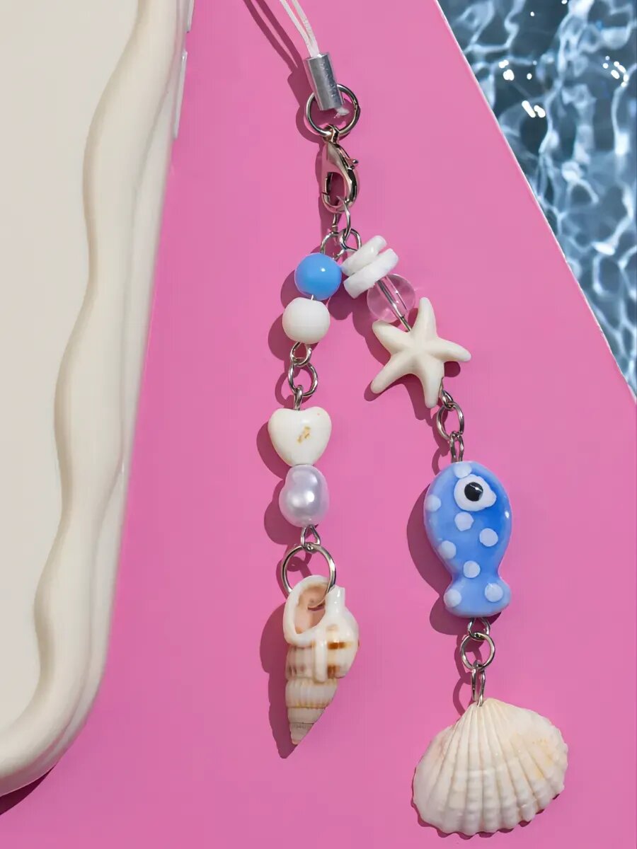 Брелок на телефон из бусин подвеска на чехол iphone 17 пенал