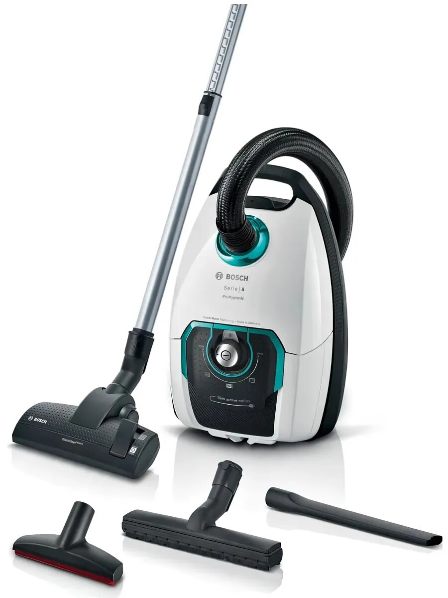 Пылесос Bosch BGL8HYG2 белого цвета, 2200 Вт, сухая уборка, нера фильтр