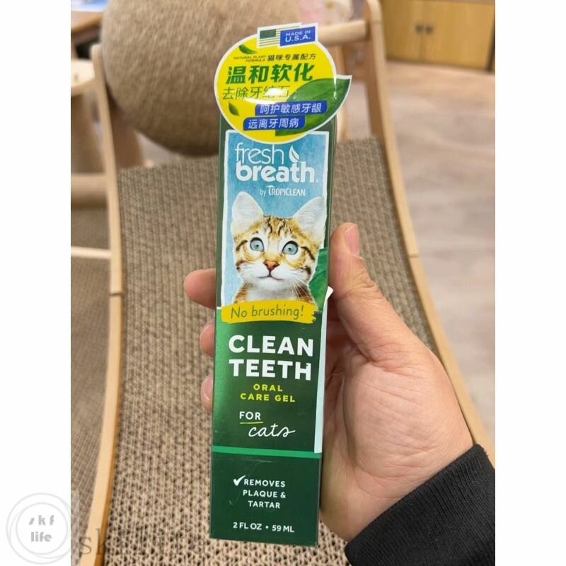 TropiClean Fresh Breath, Гель для ухода за полостью рта для кошек, 59 мл