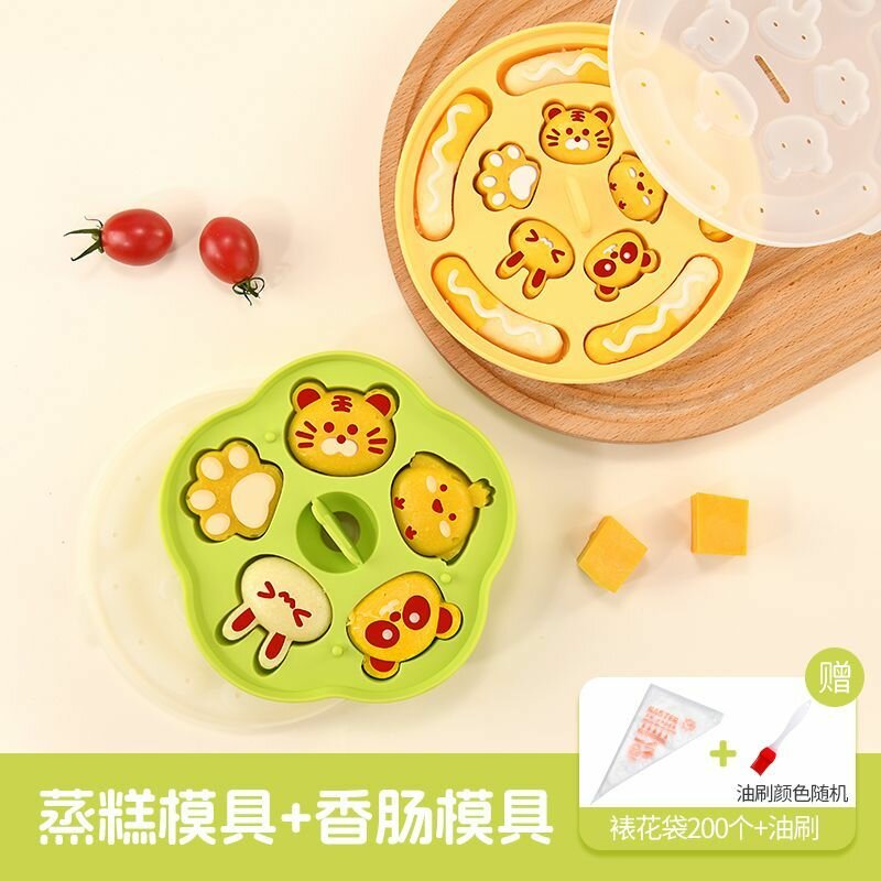 Форма для приготовления детского питания Fanle Kitchen, форма для парового торта, мультяшная, устойчивая к высоким температурам, форма для детской кошачьей лапки, форма для колбасы