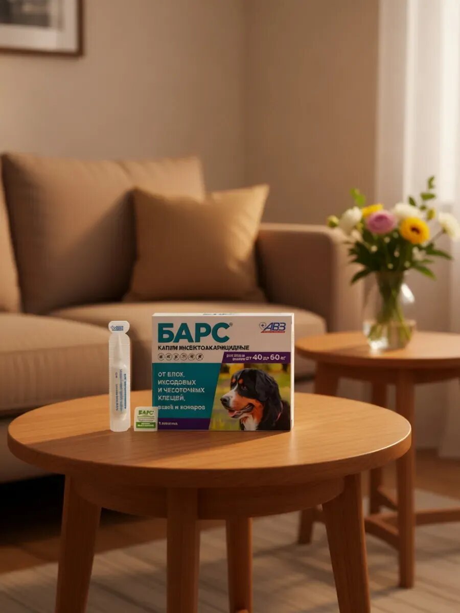 Капли на холку Барс для собак 40-60 кг (1 пипетка по 4,02 мл)