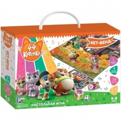 Игра настольная "Кет-Бенд", 44 Котенка VladiToys VT8055-08