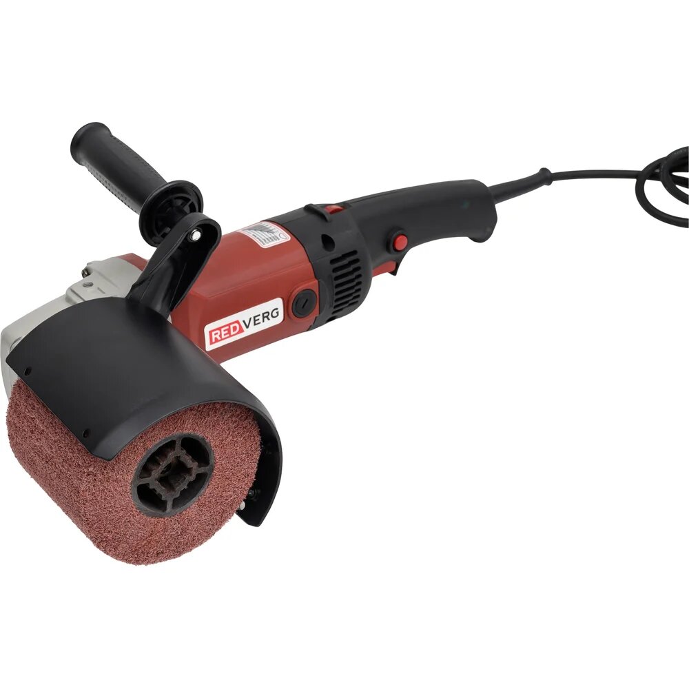 Шлифовальная щеточная машина REDVERG RD-BM1400E 6668944 с плавным пуском и подключением к пылесосу