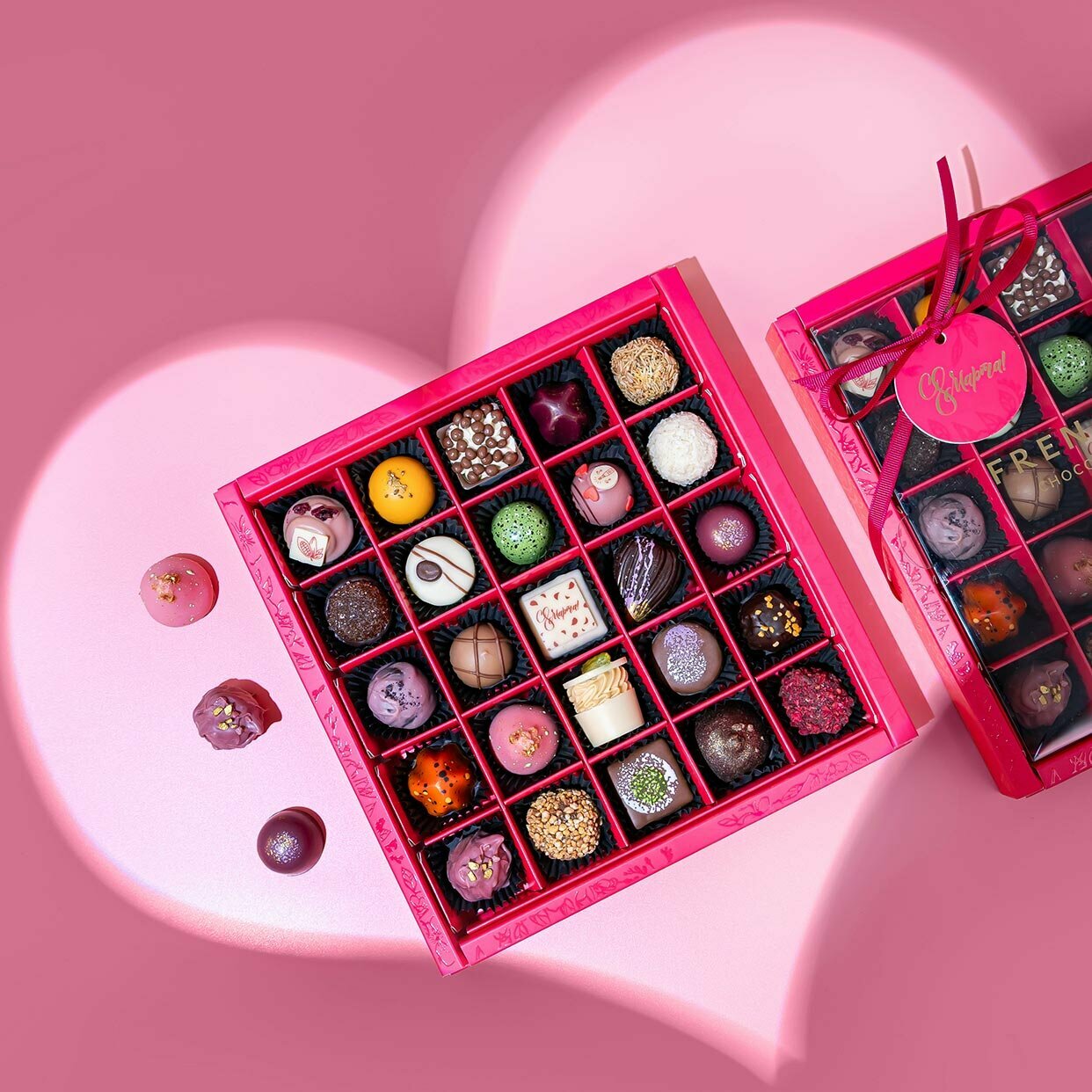 8 Марта подарочный набор конфет Frenchkiss, подарок, 8 марта, 25 конфет ручной работы