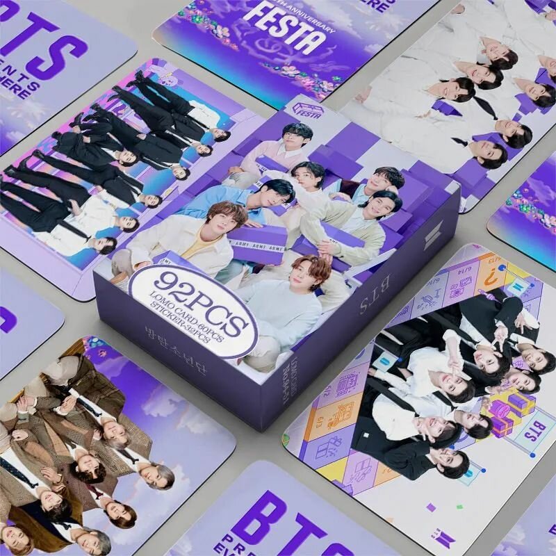 KPOP 92шт/коробка BTS Фотокарточки BTS Коллекционная карточка SUGA V JK JIN
