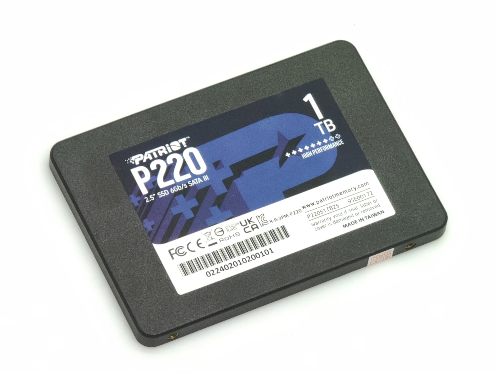 Диск SSD 1 Tb SATA 6Gb/s Patriot P210 P210S1TB25 2.5"(OEM)