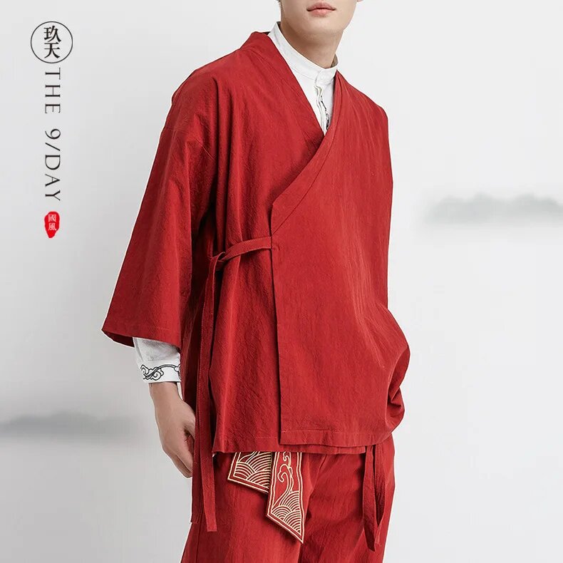 CEARPION мужской кардиган-кимоно хлопок полиэстер Красный, 2XL, Cardigan Burgundy