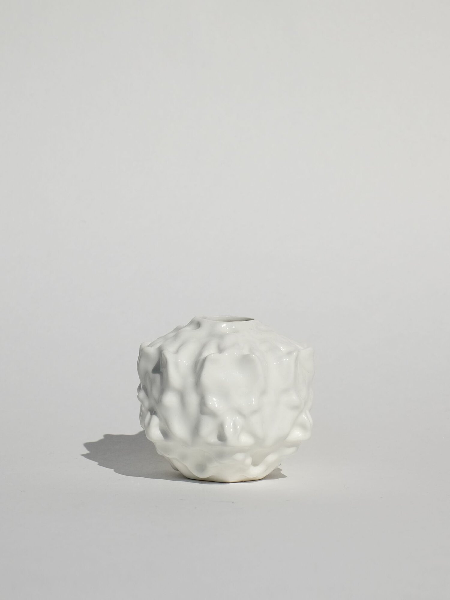 01001LAB / Ваза 01003, керамика, настольная, белая, для сухоцветов, 8 см