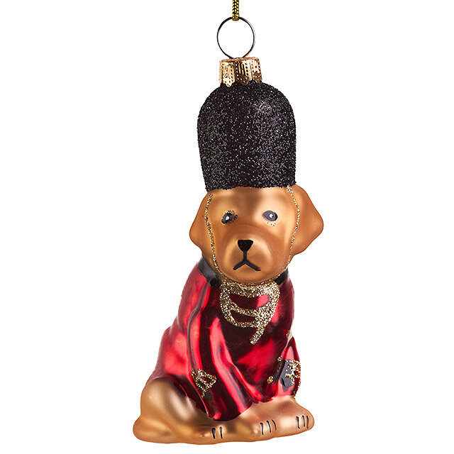 Елочная игрушка Лабрадор - Королевский Гвардеец 12 см, стекло, Edelman, 1071409-2