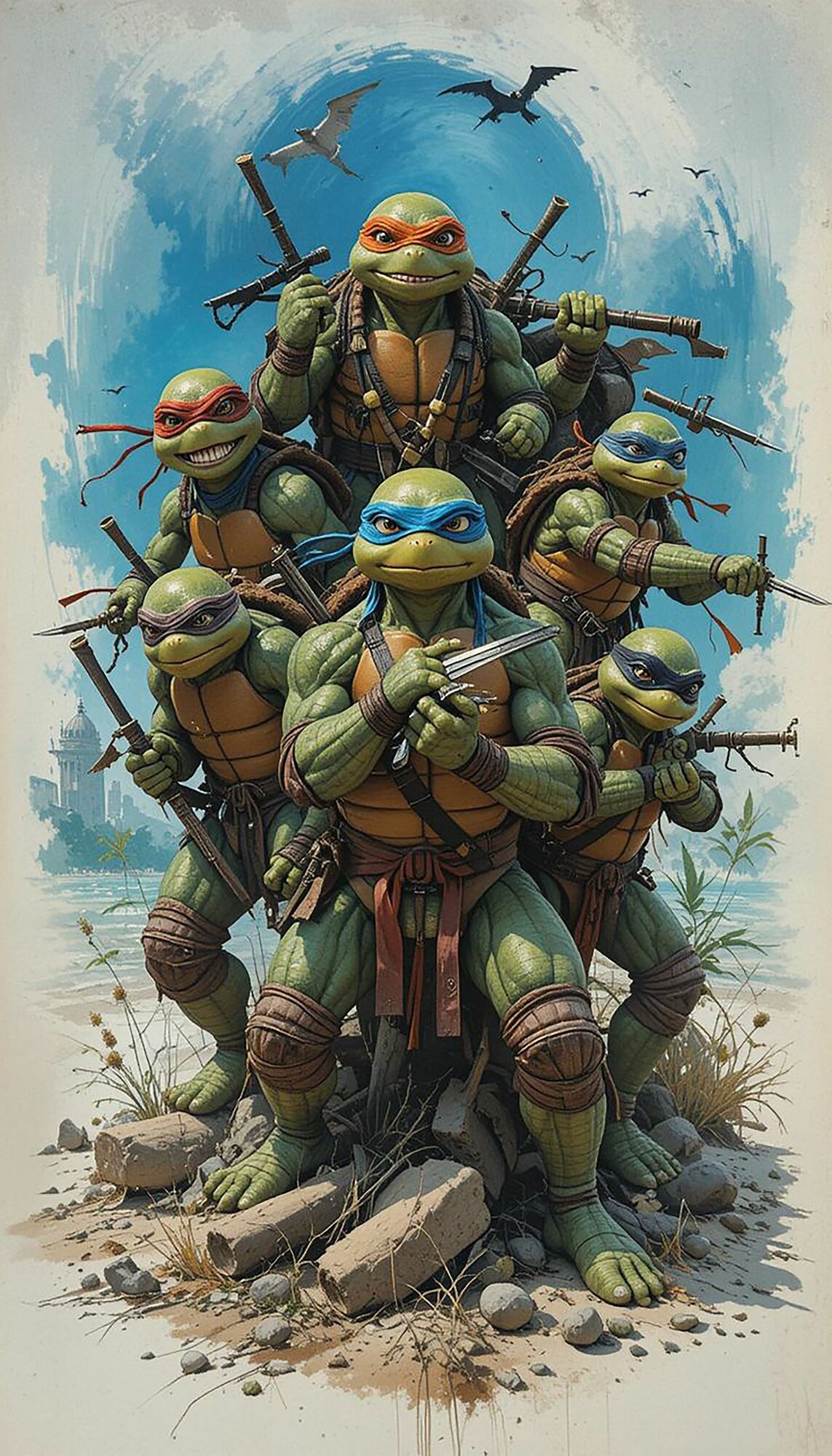 Плакат черепашки ниндзя