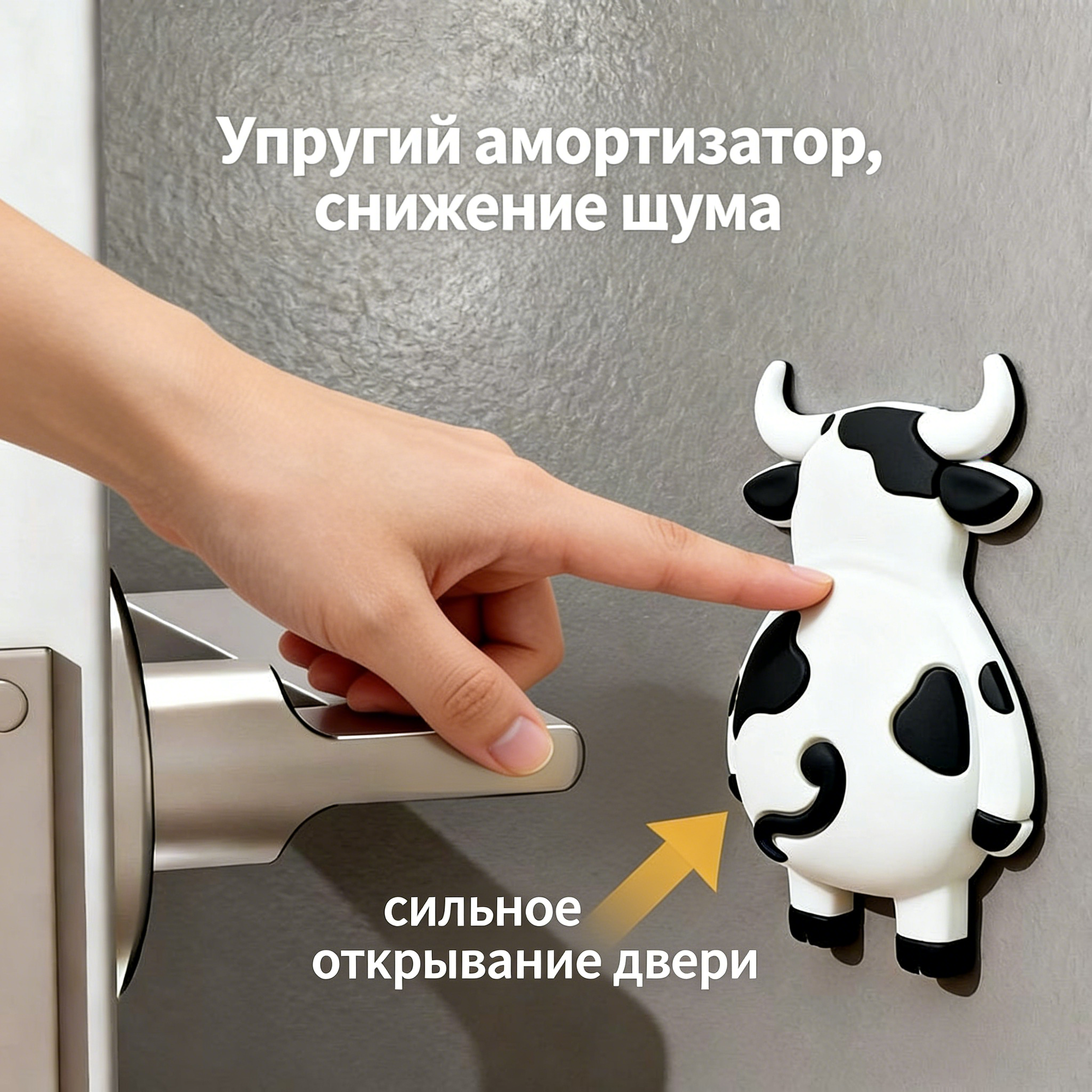 Силиконовая защита ручки двери — накладка для стен, бесшумный бампер, противоударная прокладка для холодильника 6 шт.