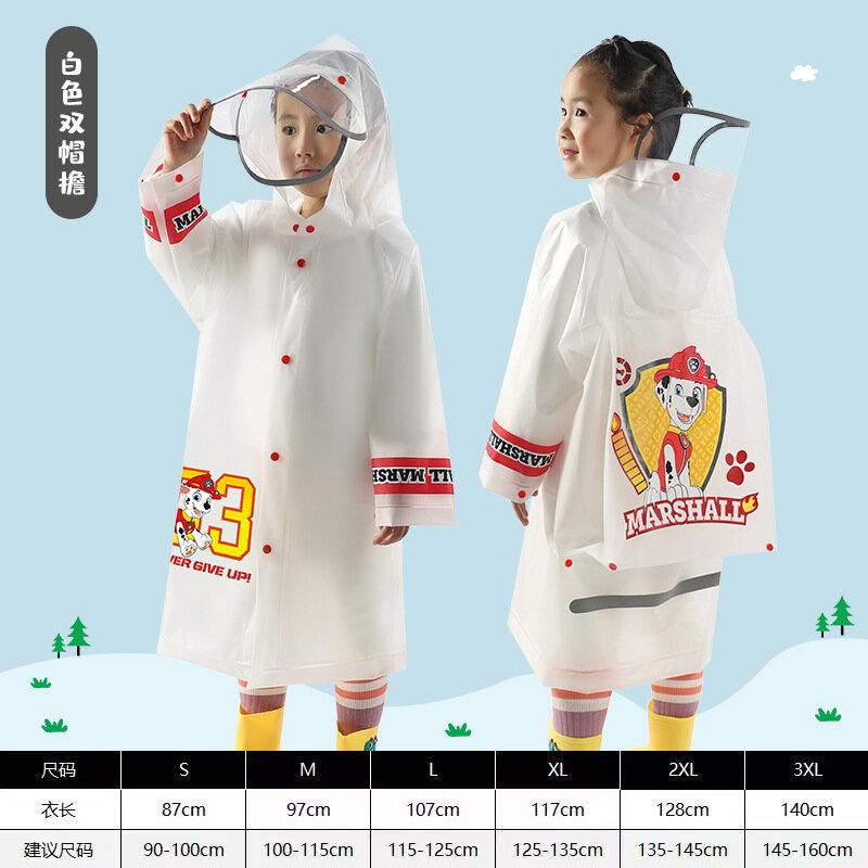 Детский дождевик Paw Patrol для мальчиков 2025 года, новый комплект, водонепроницаемый, полный, для детского сада, легкий, цельный