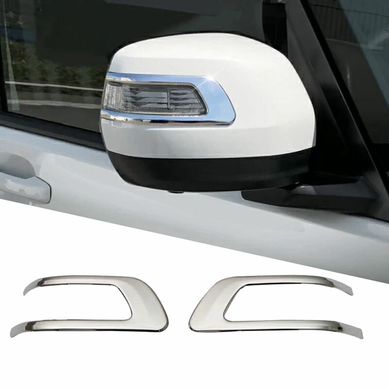 Накладка на зеркало заднего вида для автомобиля Honda Stepwgn Spada — серебристая, металл, прямая замена, 1 пара
