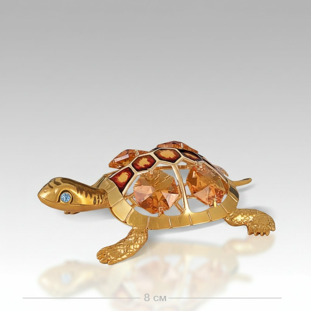 Фигурка Черепаха нов. с эмалью и цв. кам. A6400 Crystal Temptations, Металл, кристалл