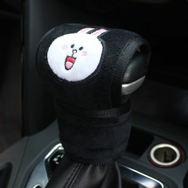 Милый чехол на рычаг переключения передач в виде мультяшного автомобиля, декоративный нескользящий универсальный чехол для автоматической коробки передач, аксессуары для салона автомобиля.