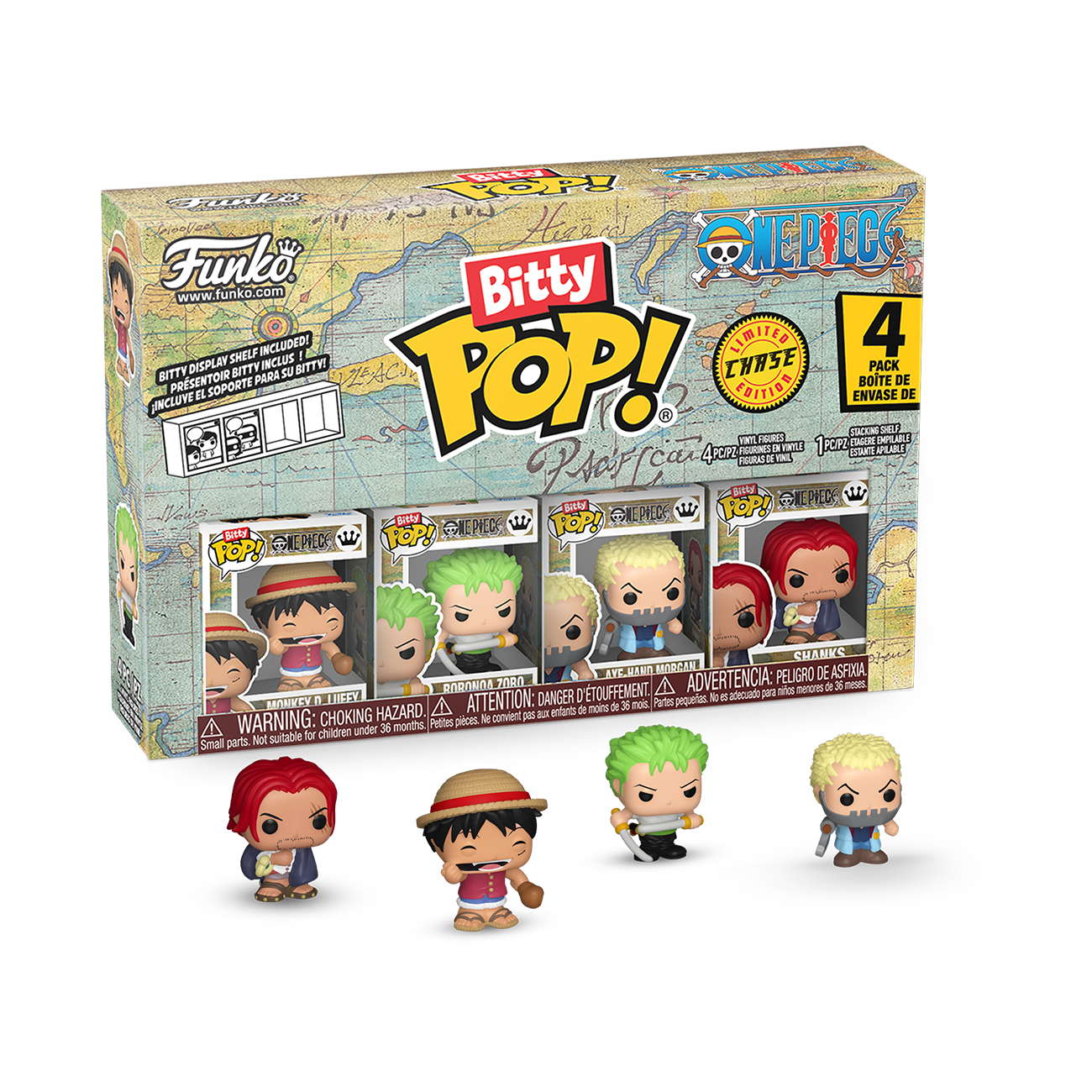 Набор фигурок Funko POP! Bitty Animation: One Piece - Luffy 86892 Ван Пис, 4 шт — фото 1
