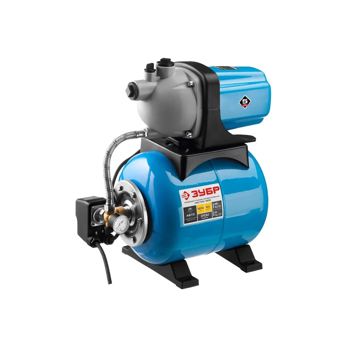 Насосная станция Зубр НАС-М3-1200 1200 Вт, 20 л, синий/черный