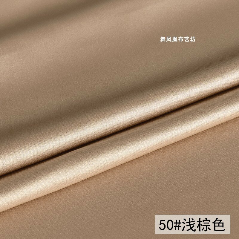 Однотонная двусторонняя ацетатная атласная ткань, глянцевая имитация шелка, дышащая, гладкая ткань для платьев