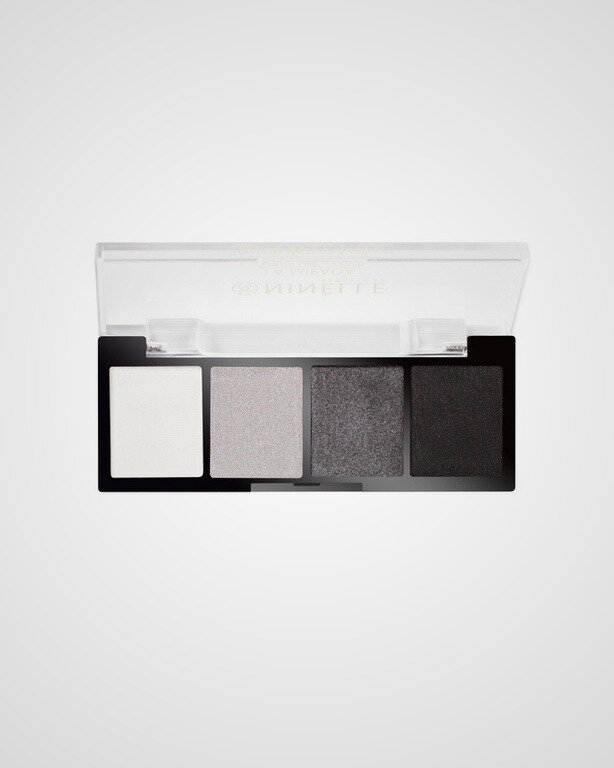 Тени для век 4 оттенка тон 505 Классический смоки NINELLE EYESHADOWS 4 COLOURS LA MIRADA NINELLE №505 Тени 3,35 гр