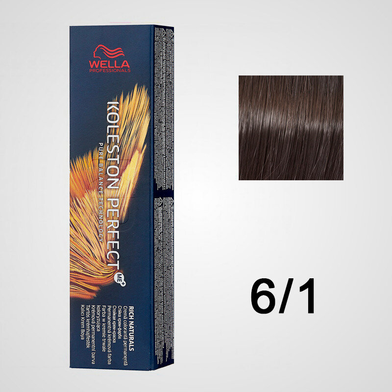6/1 Стойкая крем краска Koleston 60мл WELLA Koleston perfect 6/1 Краска 60 мл