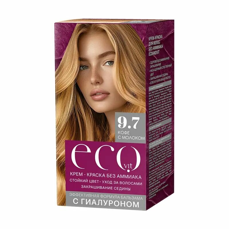 Крем-краска для волос Color Luxury , ECOVIT для окрашивания и тонирования в домашних условиях.