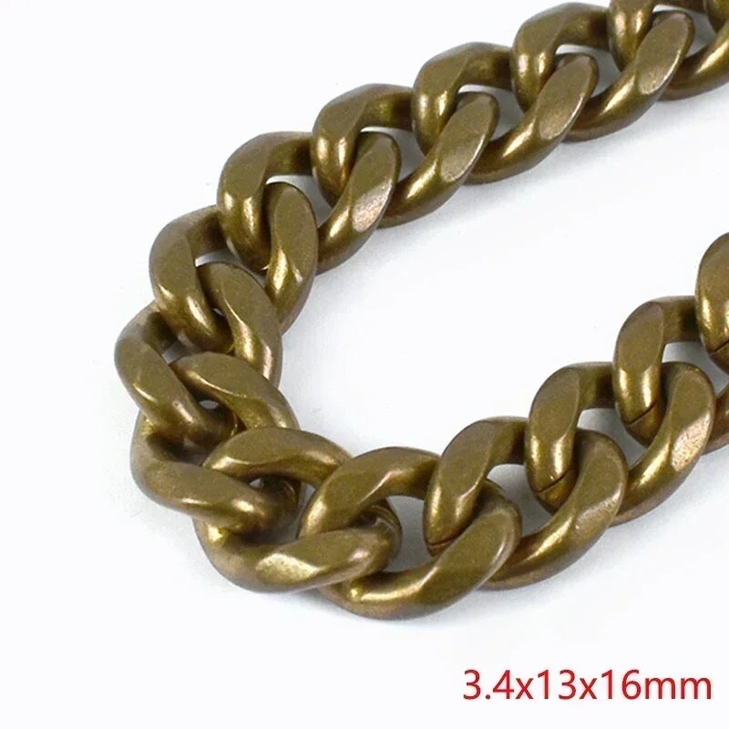 Латунная цепочка 100 см, 3.4x13x16mm