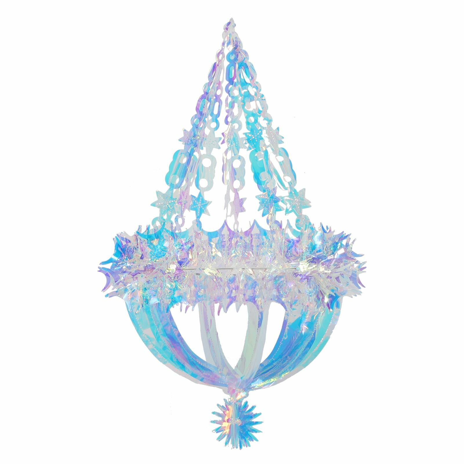 Люстра из радужной пленки для украшения свадеб и зимних тематических вечеринок