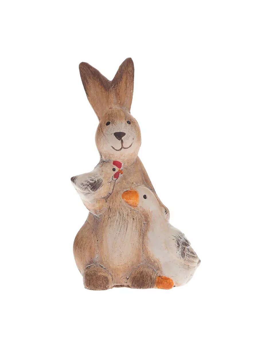 Фигурка декоративная Заяц Remecoclub, керамика, 6x4,5x10 см