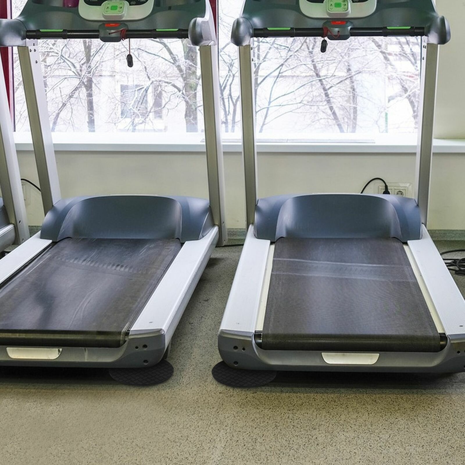 Толстые шумопоглощающие коврики из пу для беговой дорожки, набор из 6 для фитнес-оборудования