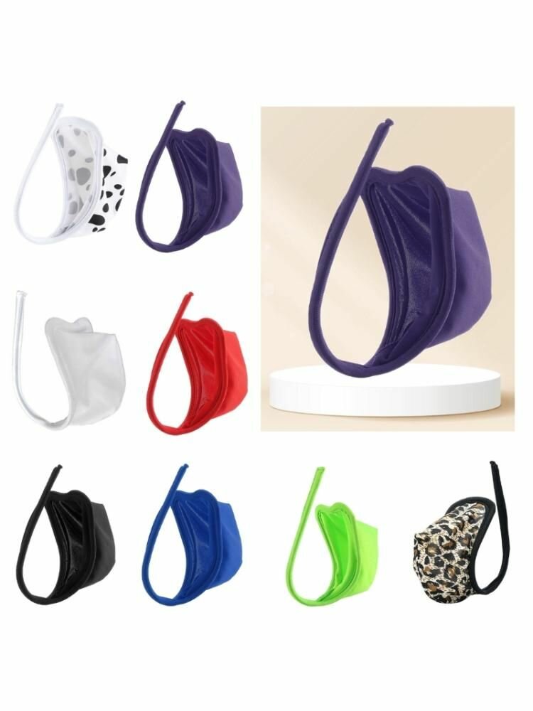 (1шт) Мужские сексуальные трусики с карманами-Черный