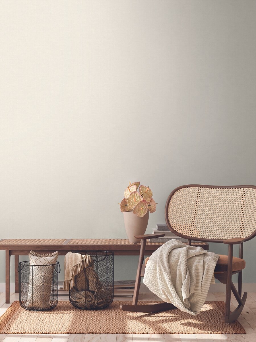 Обои AS Creation Cotton 1.06 x 10.05 39590-1 на флизелиновой основе метровые, цвет белый, моющиеся