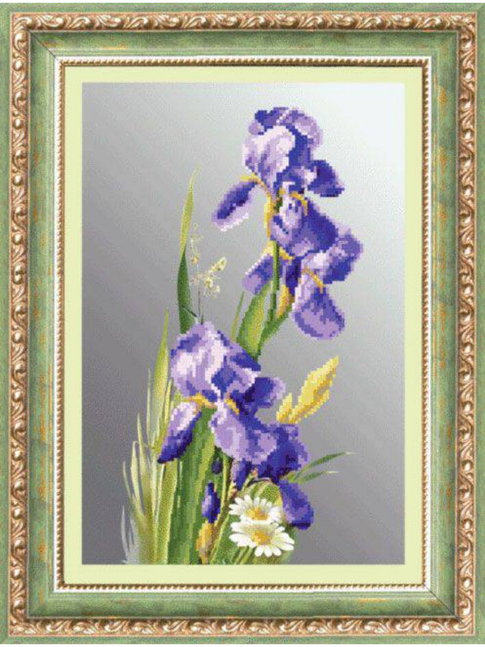 Схема для вышивания бисером Чарiвна Мить, картина "Ирисы", 20х31, СБ-008