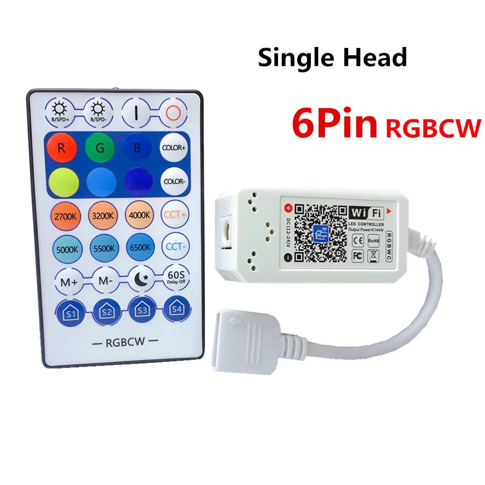 Magic Home Wi-Fi RGB контроллер для светодиодной ленты 6Pin RGBCW Single