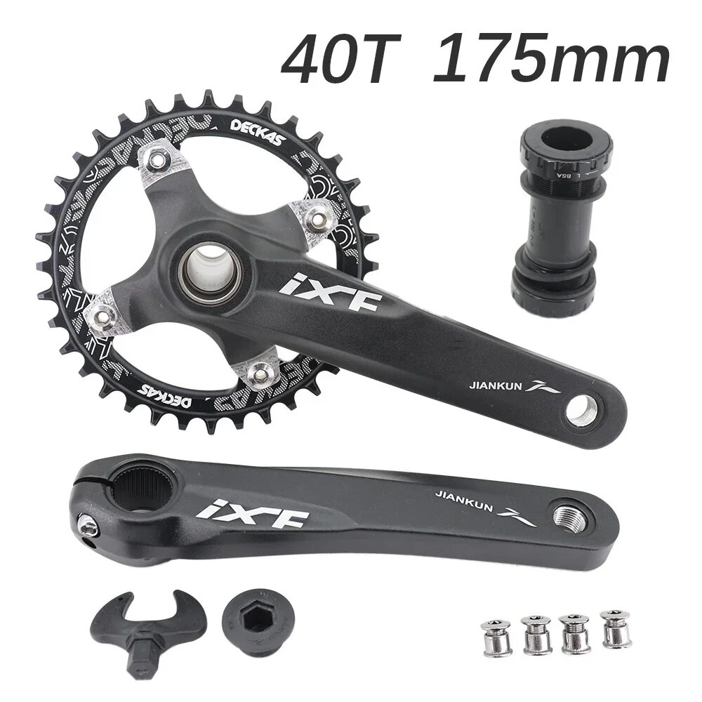 JIANKUN IXF 104BCD Hollowtech Шатуны Алюминий 170 мм Черный, black 175 BB 40T