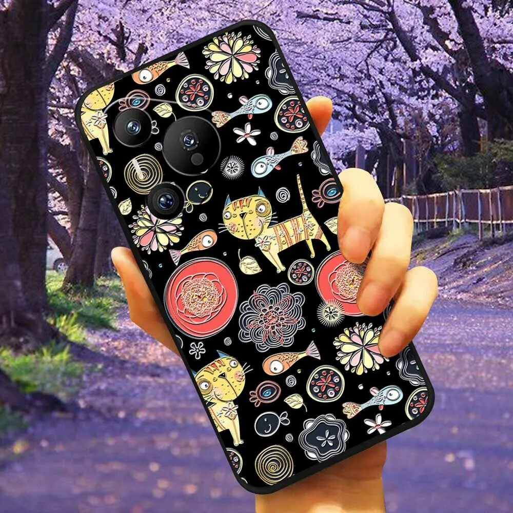 Для Huawei Pura 70 чехол с тиснением совы 3D рельефные силиконовые Черный, For Pura 70 Pro Plus, ws3