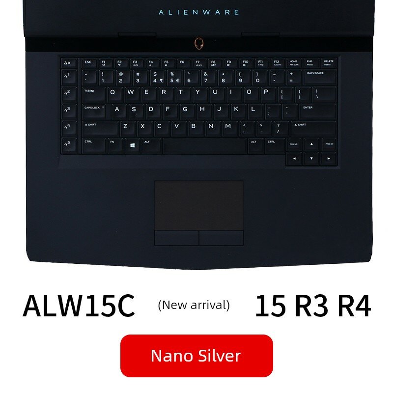Alienware ALW15C 2016 15 R3 R4 Прозрачный наносеребряный клавиатурный фильм