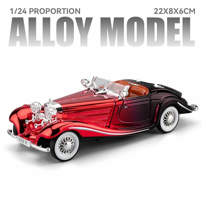 Maisto Mercedes-Benz 500K 1936 металлическая модель автомобиля для детей от 6 лет Red BlacK