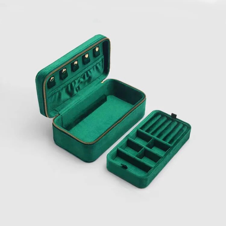 TAIMY Розовая бархатная шкатулка для украшений Изумрудный, G116-Upgraded