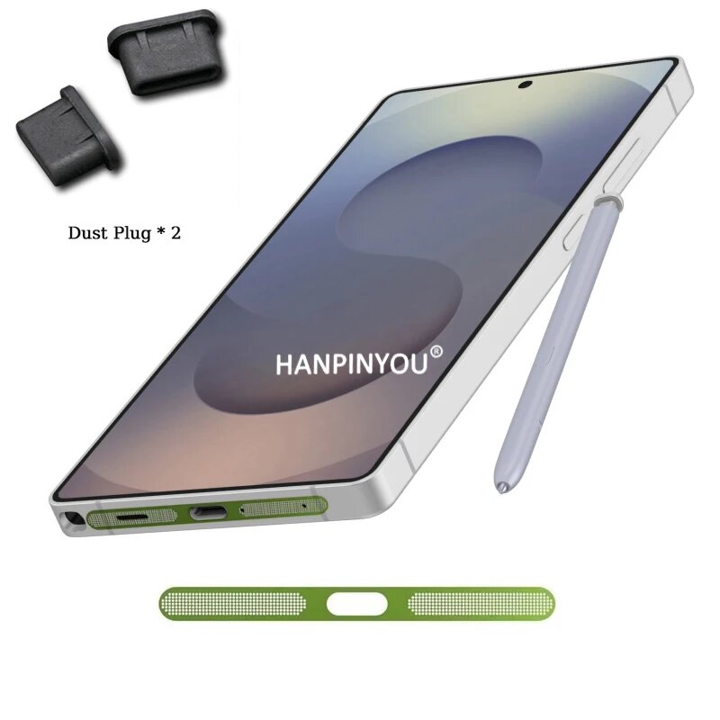 Чехол для Samsung Galaxy S25 Plus, зеленый, с пылезащитой
