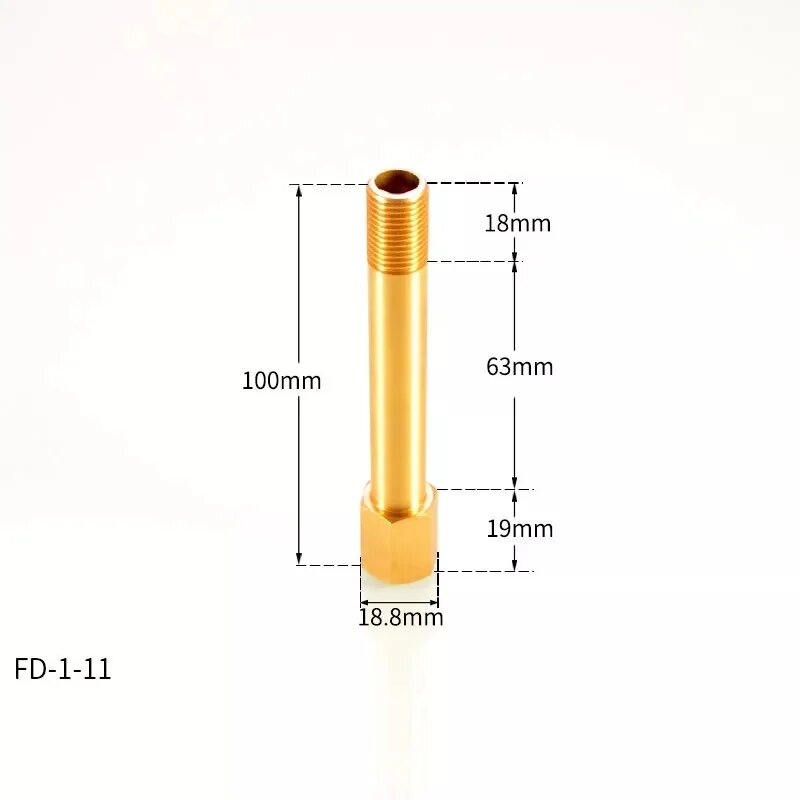 Латунные удлинители резьбы BSP 1/8", 1/4", 3/8" 50/75/100/110/125/150 мм 1Pcs, 1I4 BSP x 100mm