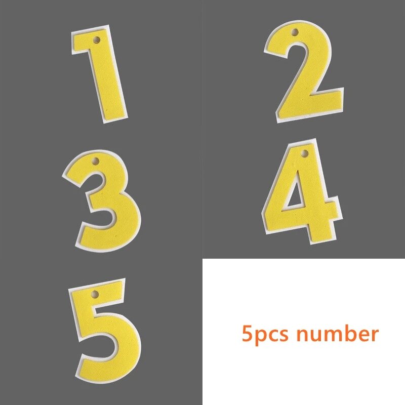 Пластиковые цифры 1, 2, 3, 4, 5, 5 шт, Цвет: 1set4