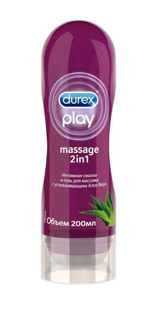 DUREX Play Massage 2in1 с успокаивающим Алоэ Вера Интимная смазка и гель для массажа 200мл