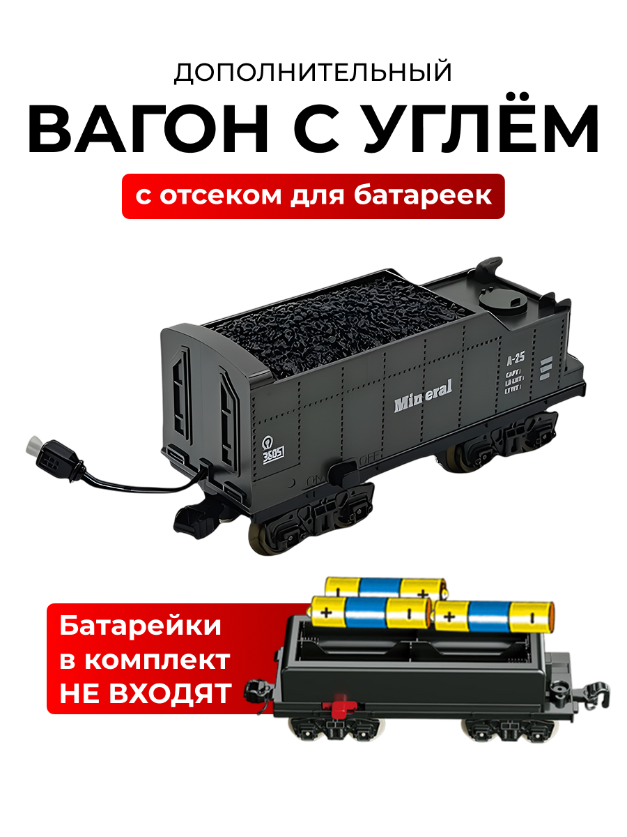 Вагон Fenming Toys "Дополнительный вагон с углем", для детских поездов, от 3 лет