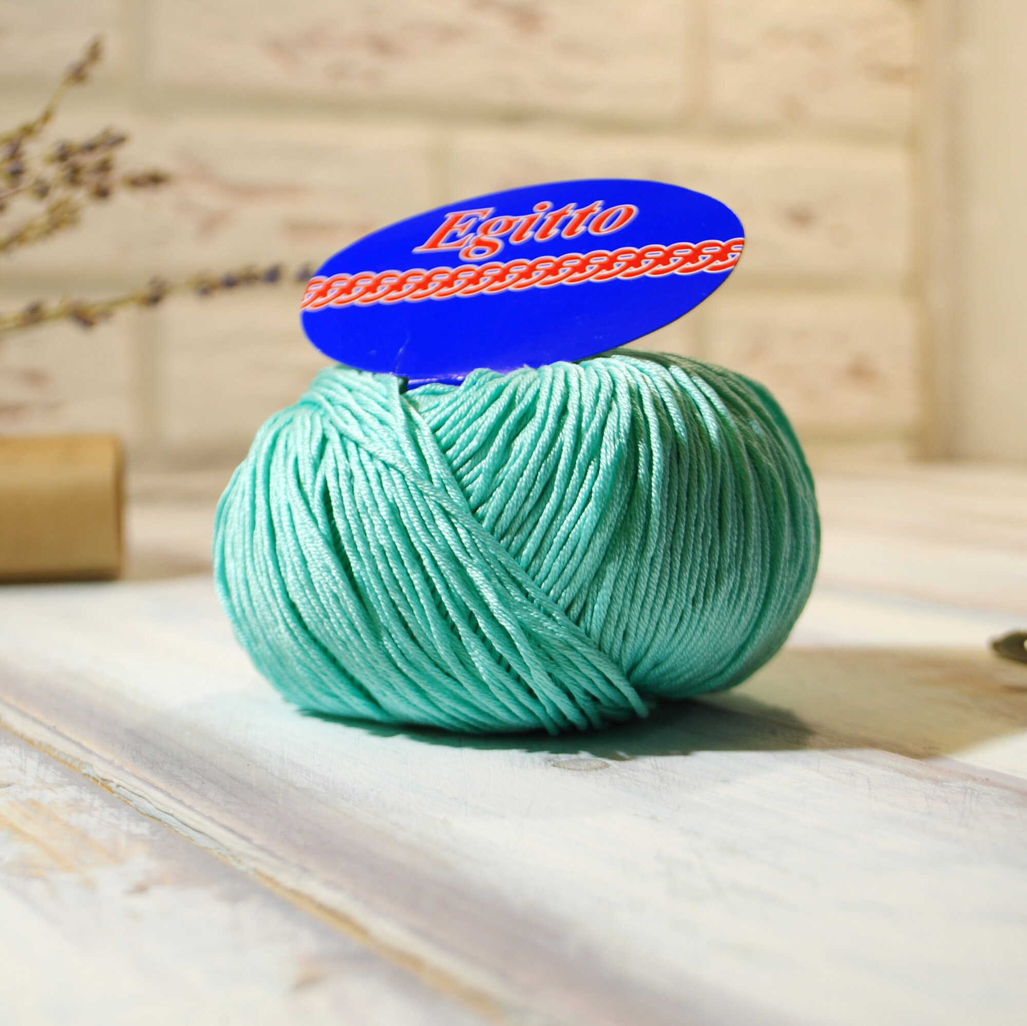 Пряжа Weltus Egitto, 51 мятный, хлопок мерсеризованный 100%, 50 г, 120 м, Италия