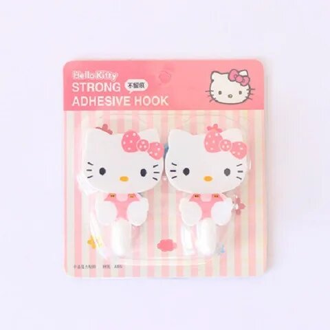 Крючки на липучке Hello Kitty, 2 шт, s138-helloktty-A