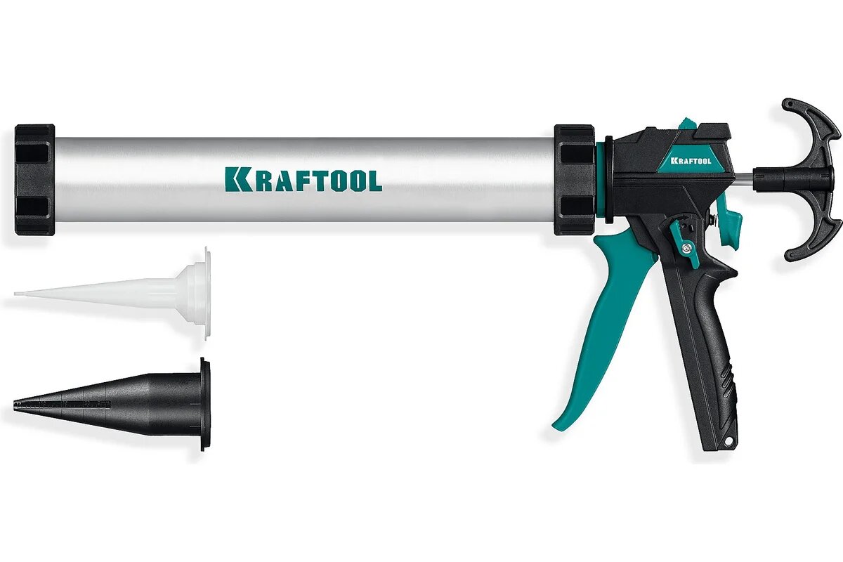 Пистолет для герметика KRAFTOOL ULTRA, закрытый, объем 600 мл, прямой забор, регулировка силы давления, вариативная антикапельная система